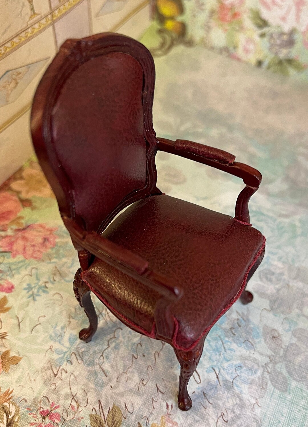 Vintage 1990s Miniature Dollhouse Decor Bespaq Replica Louis XIV Faux ...