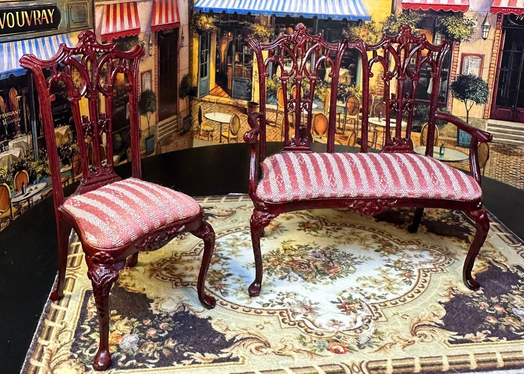 Vintage Bespaq Rare Miniature Dollhouse Decor Replica Thomas Chippendale 18th Century England ...