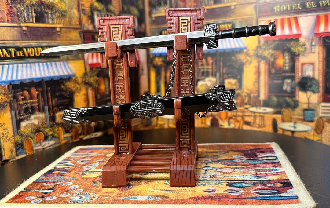 Beautiful Miniature Letter Opener Sword Scabbard Display Stand Silver ...