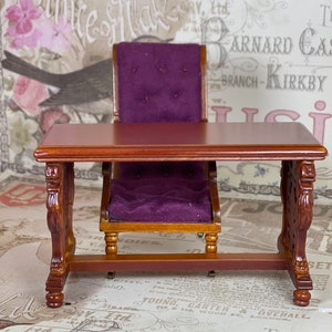 Miniature Dollhouse Scale Gothic Gryphon Style Library Table Only ...