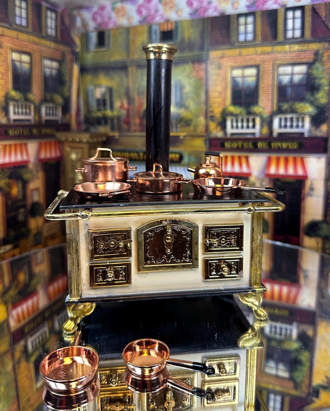 SECOND; Bodo Hennig Miniature Dollhouse Decor Replica European Cooker ...