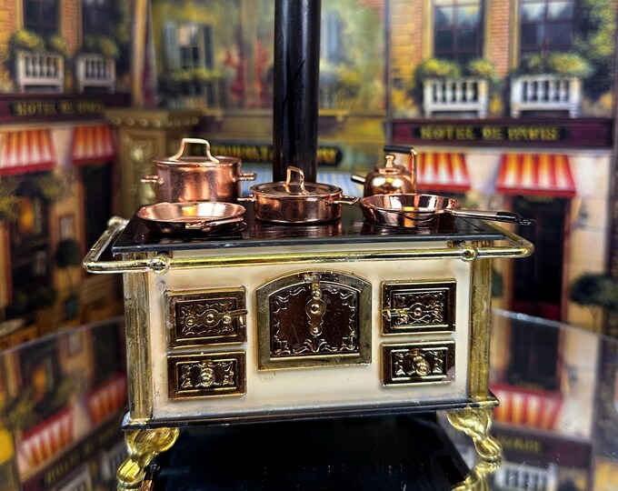 SECOND; Bodo Hennig Miniature Dollhouse Decor Replica European Cooker ...