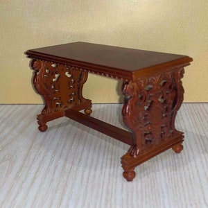 Miniature Dollhouse Scale Gothic Gryphon Style Library Table Only ...