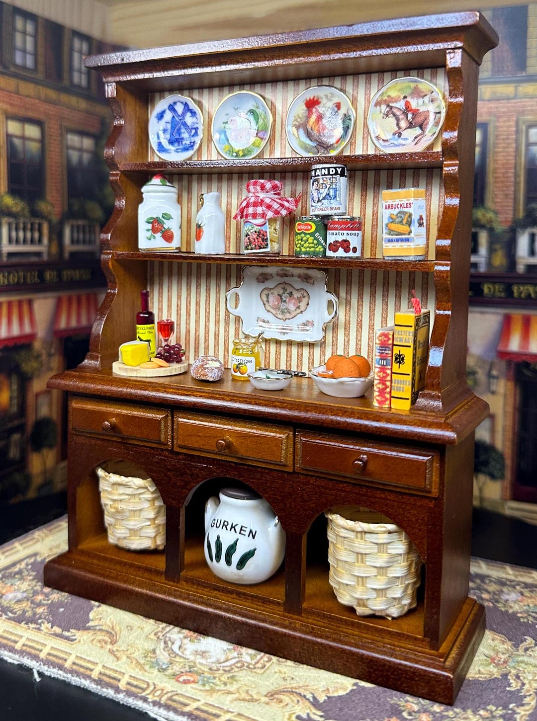 Reutter Porcelain of Germany Miniature Dollhouse Decor Replica Walnut ...