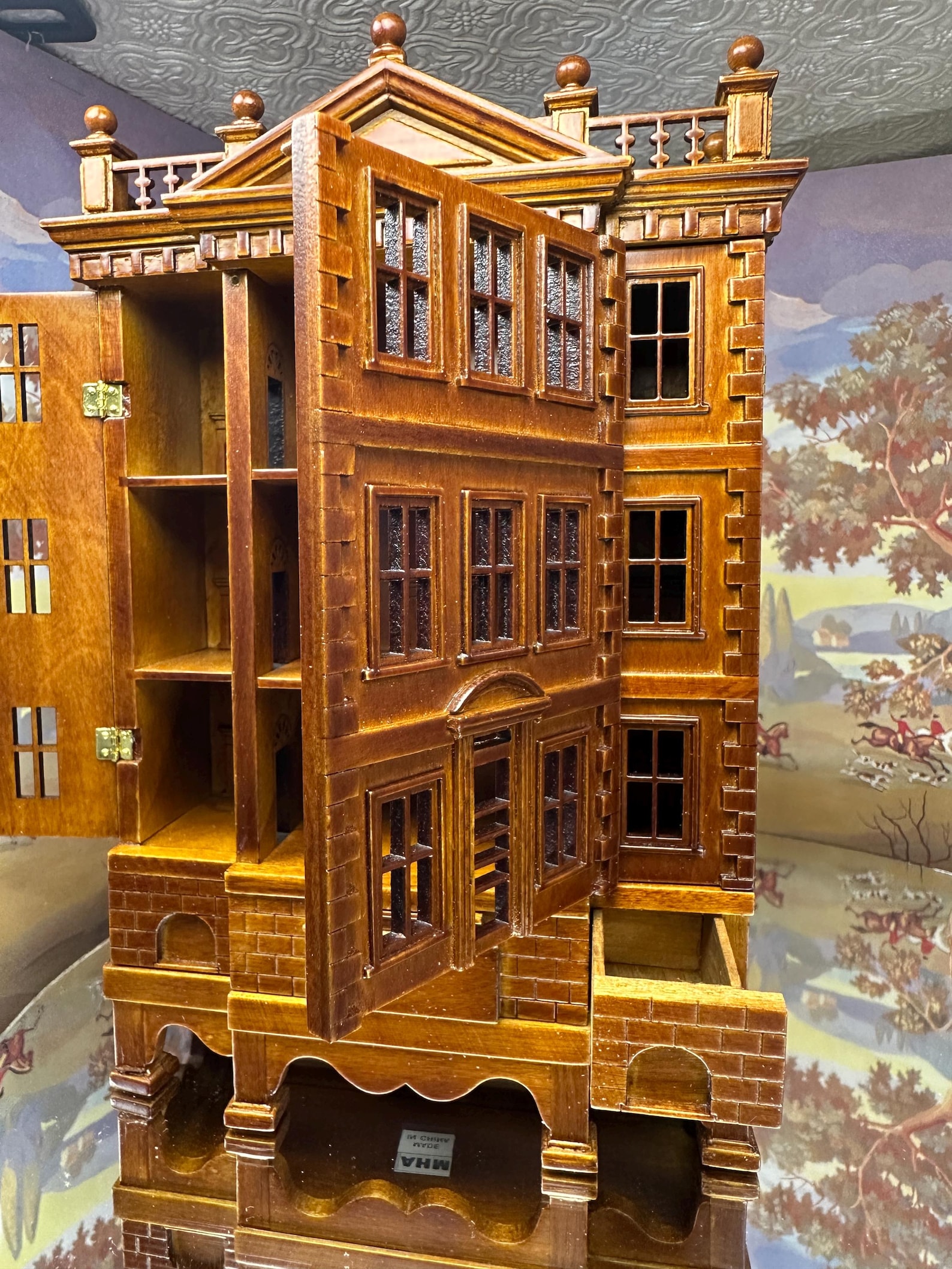 Made Especially for AHM by Yiyuan Artwork Miniature 8 X 5 X 1.75 Walnut ...