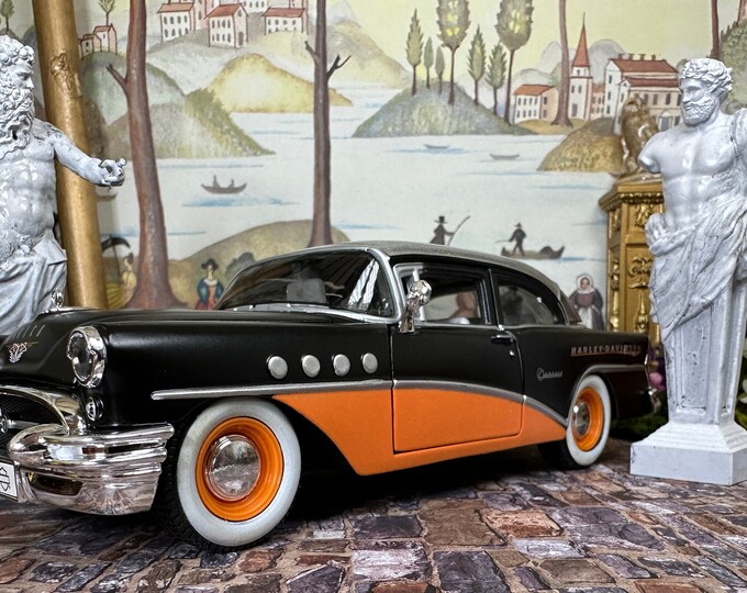 Miniature 1 24 Vintage Model 1955 Buick Century Maisto Diecast Black ...