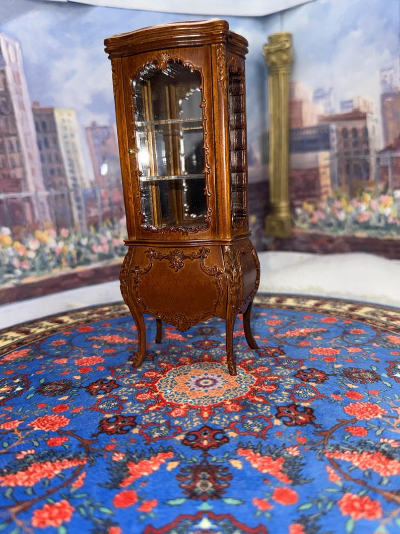 1:12 Pitt Wang Exclusive 18th Century Walnutv French Rococo Vitrine ...