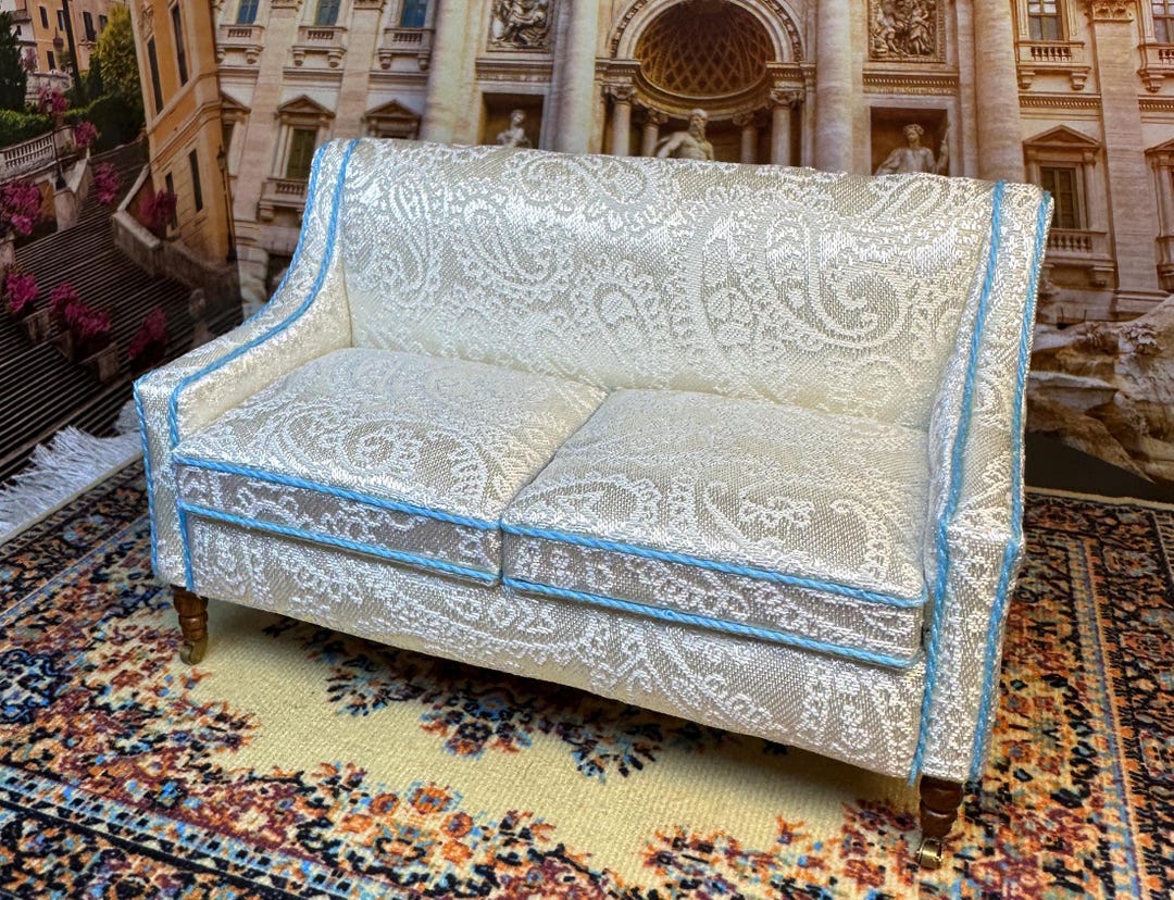 JBM Quality Miniatures Dollhouse Decor Replica Modern Fauteuil Sofa ...