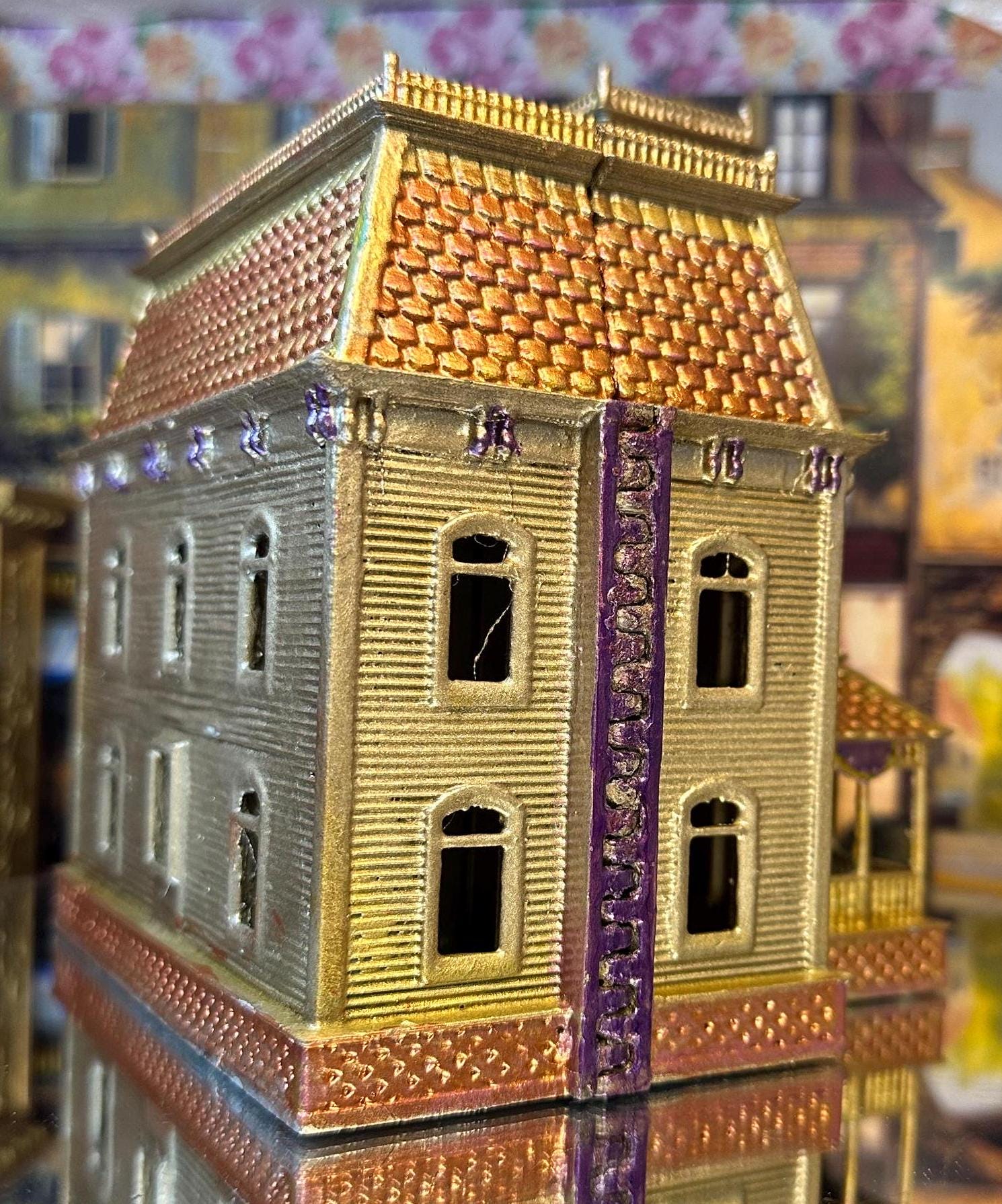 HO Large Victorian Room Box Action Figure Scene Railroad Lay Out City ...