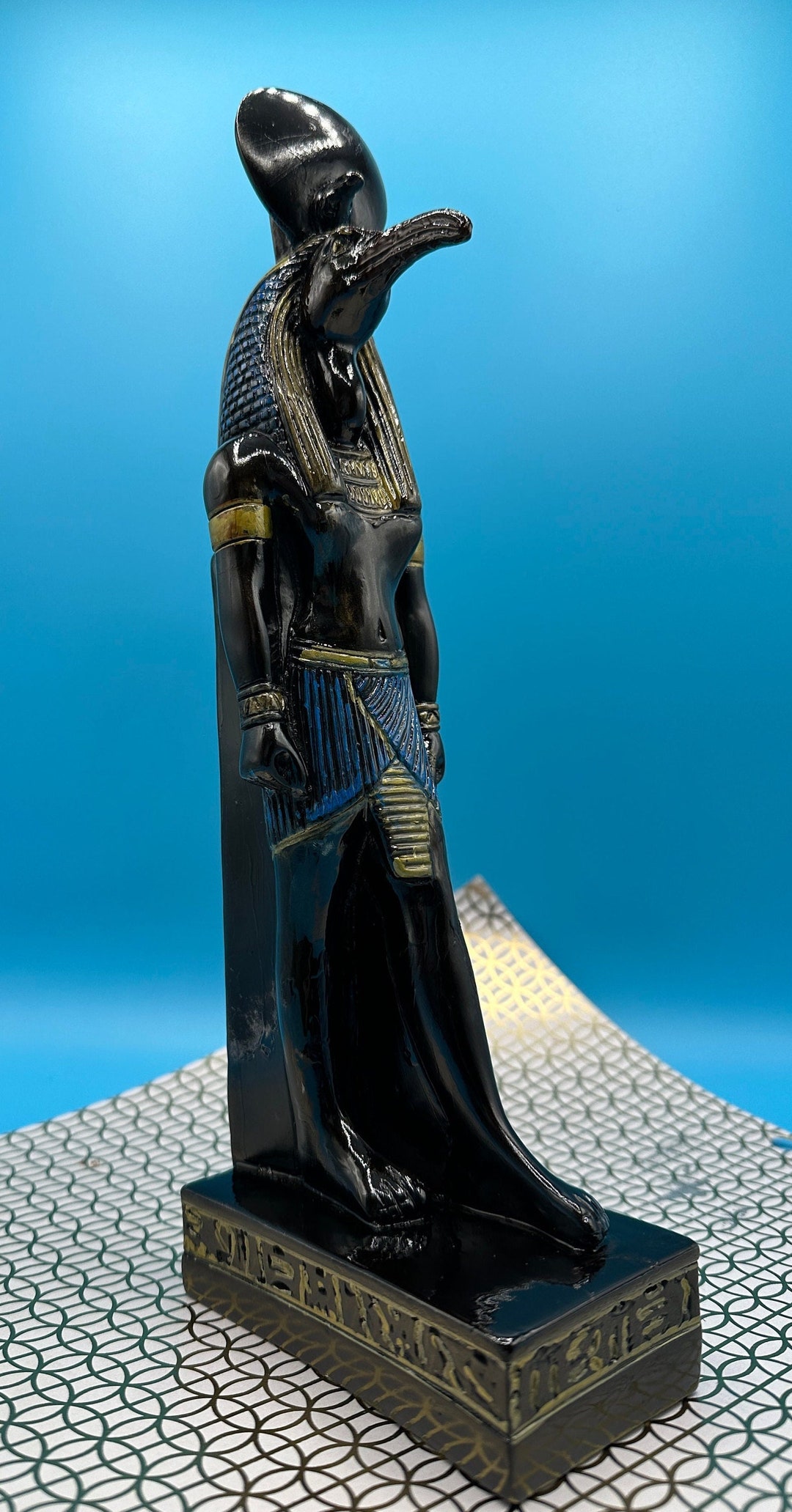 Hand Carved Egyptian God Thoth Master of Knowledge Sacred Texts ...