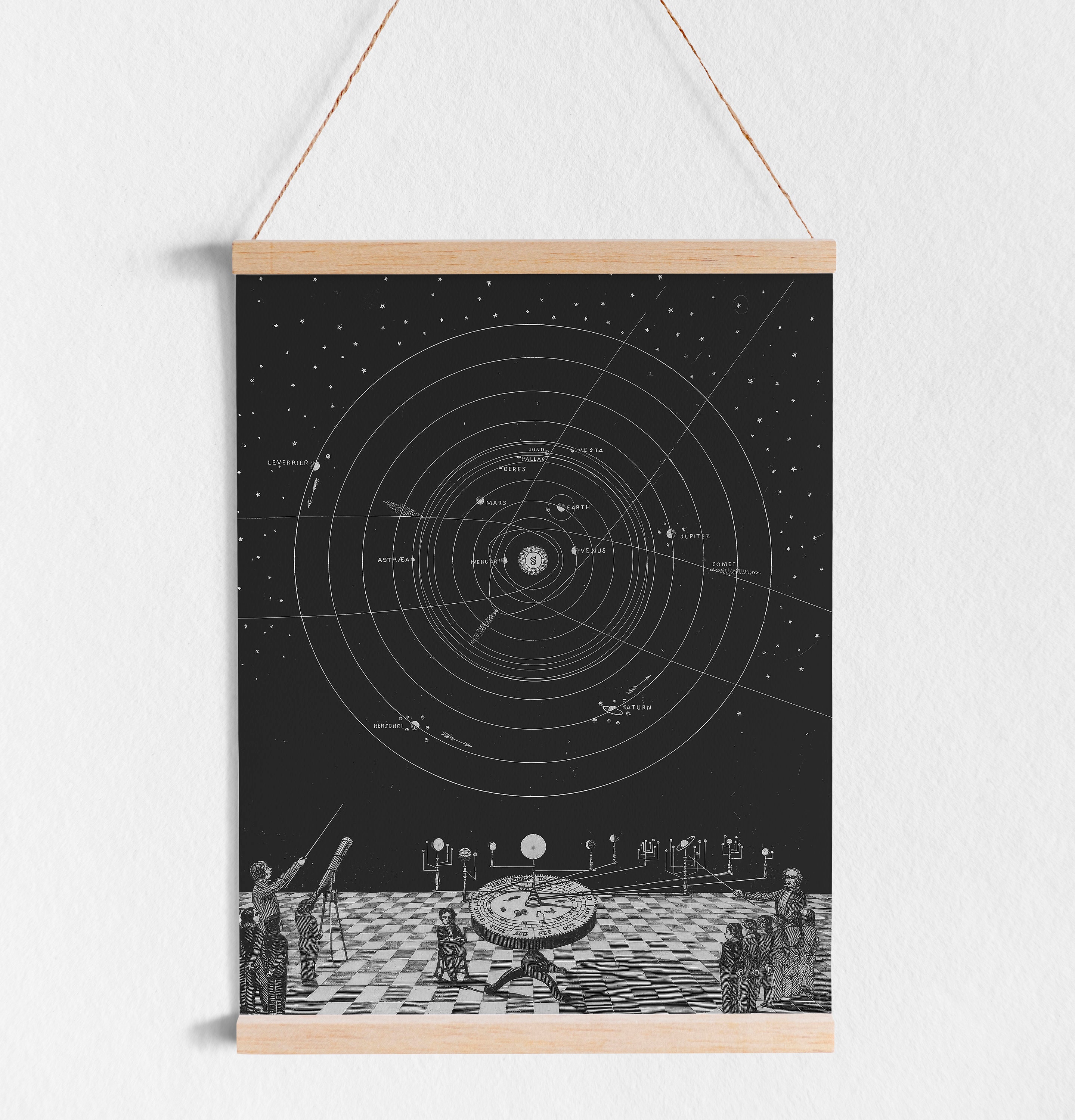 Printable Solar System Map Digital Download Solar System Print ...