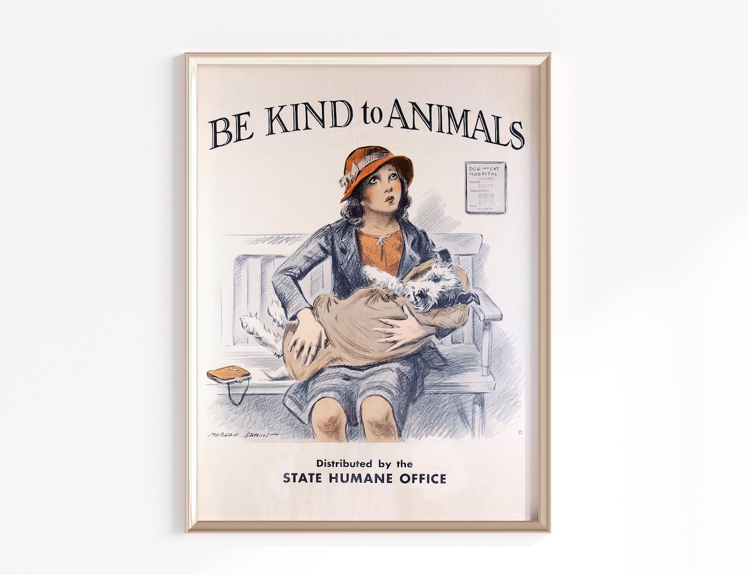 Be Kind to Animals Printable Poster | Digital Download | Animal Lover ...