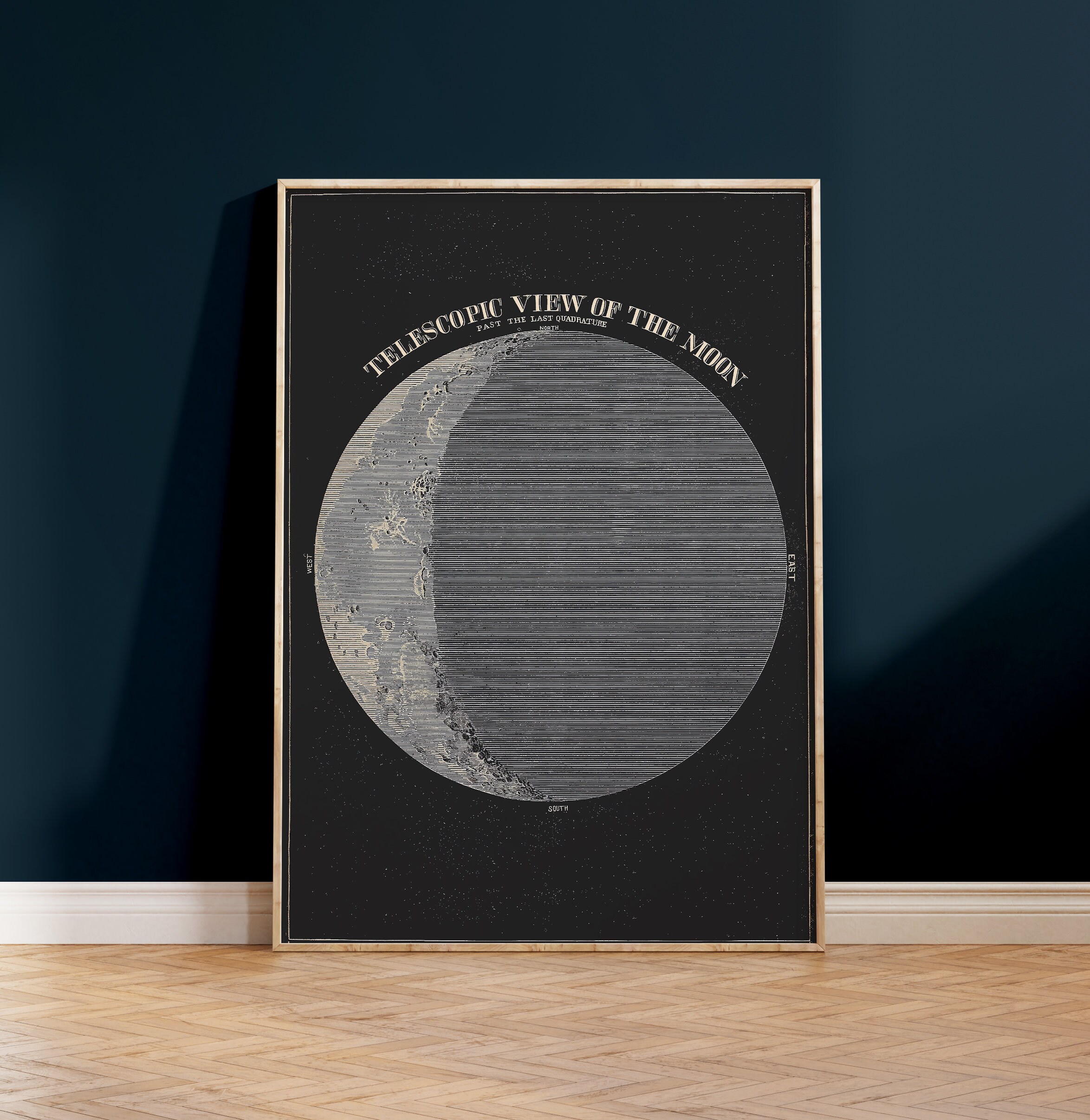 Printable Vintage Moon Poster Digital Download Antique - Etsy