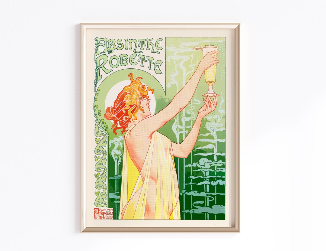 Absinthe Robette Art Print | Digital Download | Art Nouveau Poster ...