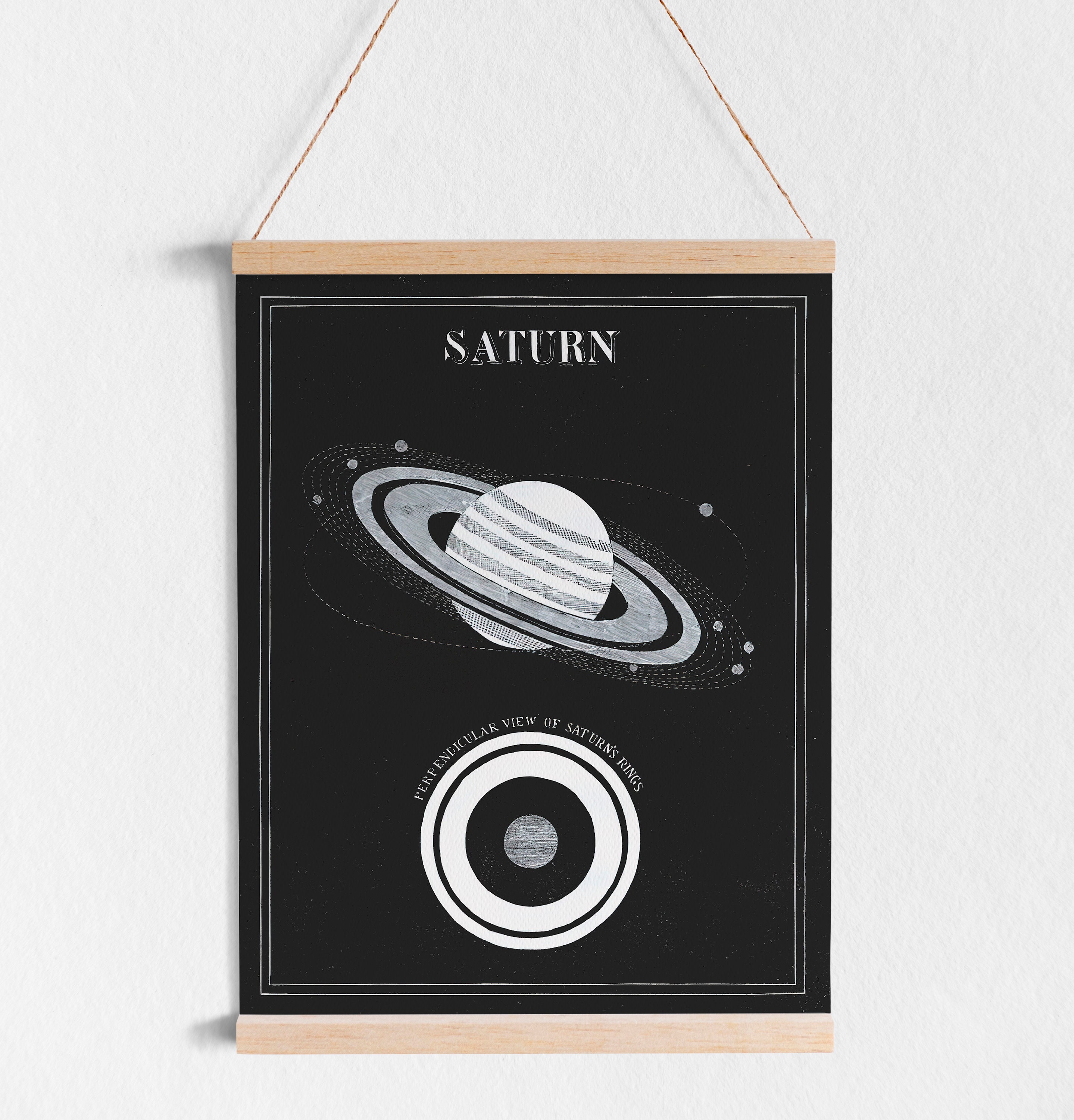 Printable Saturn Wall Art Digital Download Space Poster - Etsy