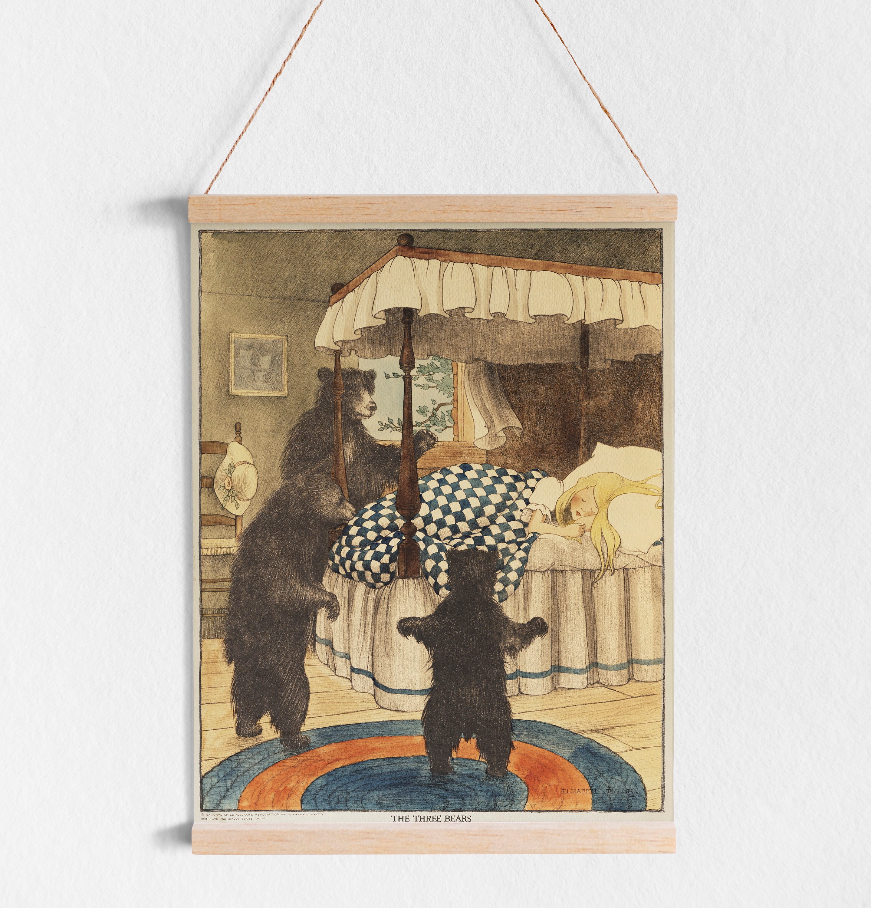 Printable Goldilocks Nursery Poster | Vintage Wall Art | Nursery Wall ...