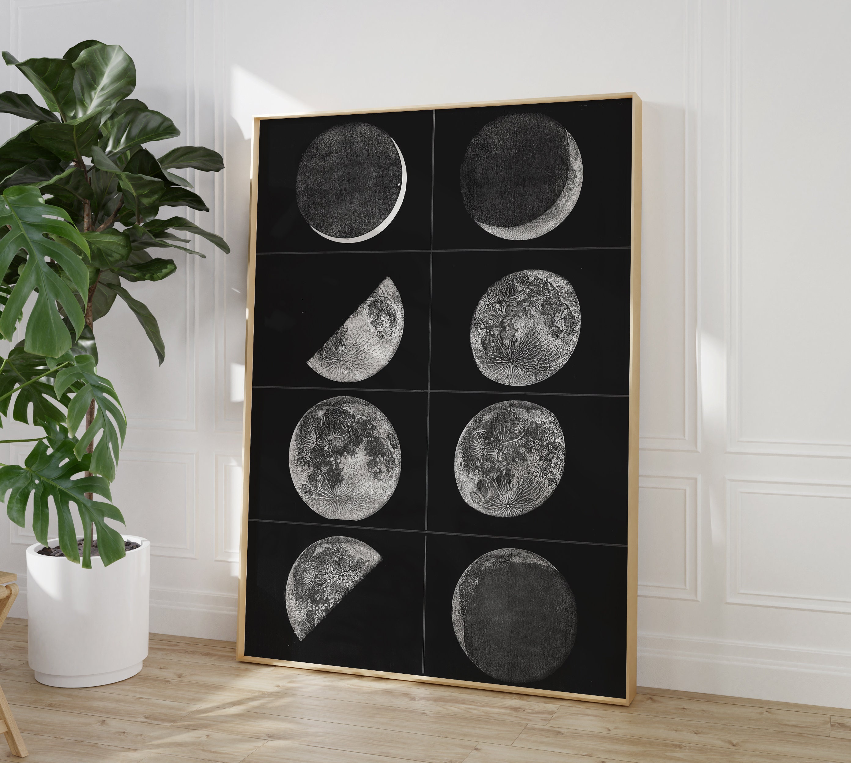 Moon Phases Printable Digital Download Moon Phases Print Astronomy ...