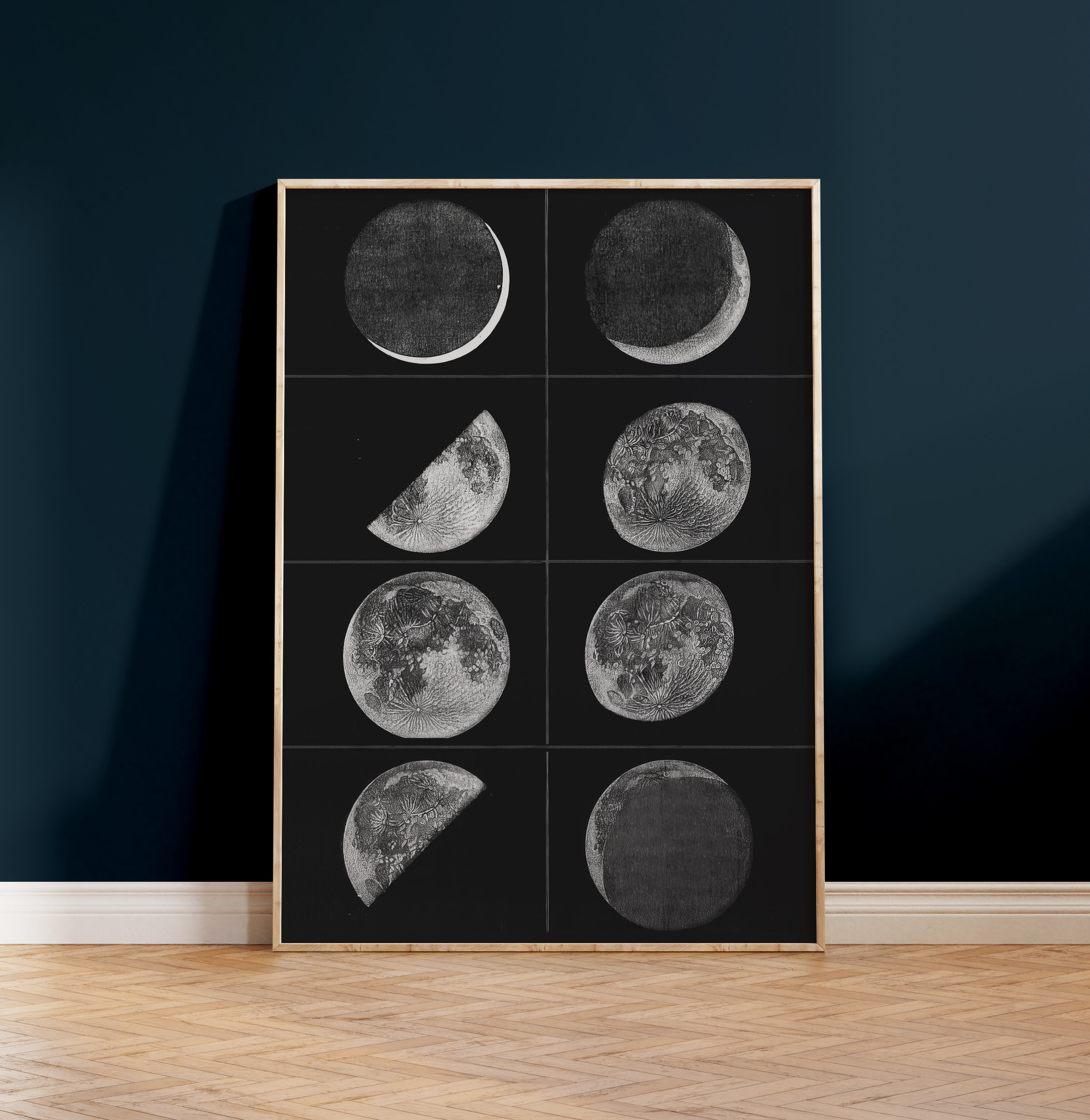 Moon Phases Printable Digital Download Moon Phases Print Astronomy ...