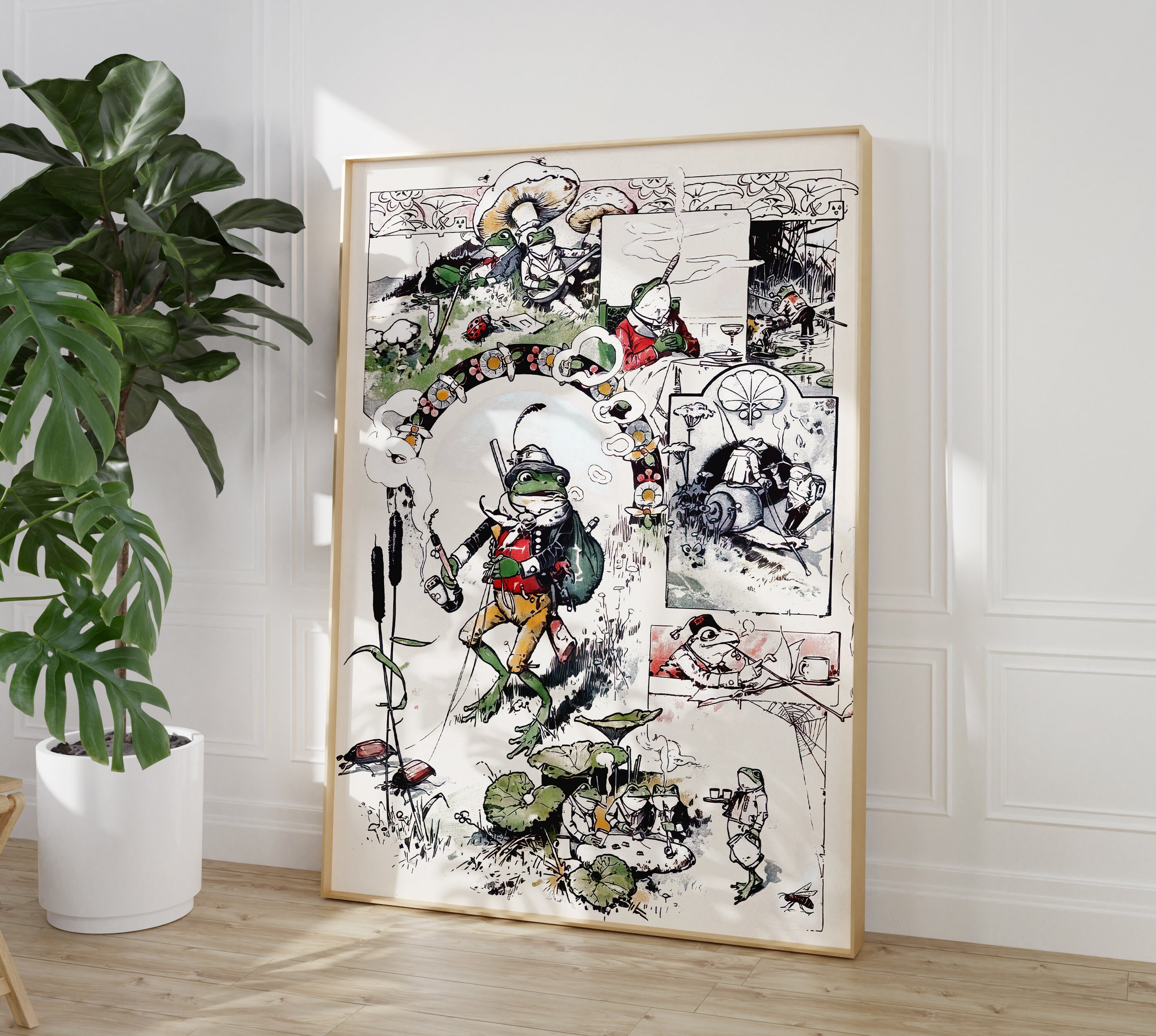 Printable Vintage Frog Poster Digital Download Funny Frog Poster ...