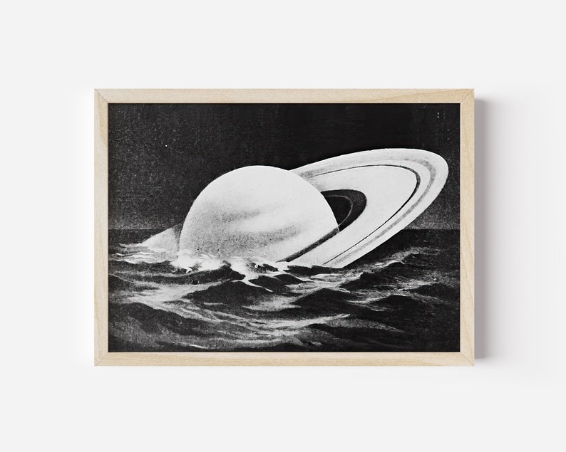 Printable Saturn Art | Digital Download | Vintage Astronomy Print ...