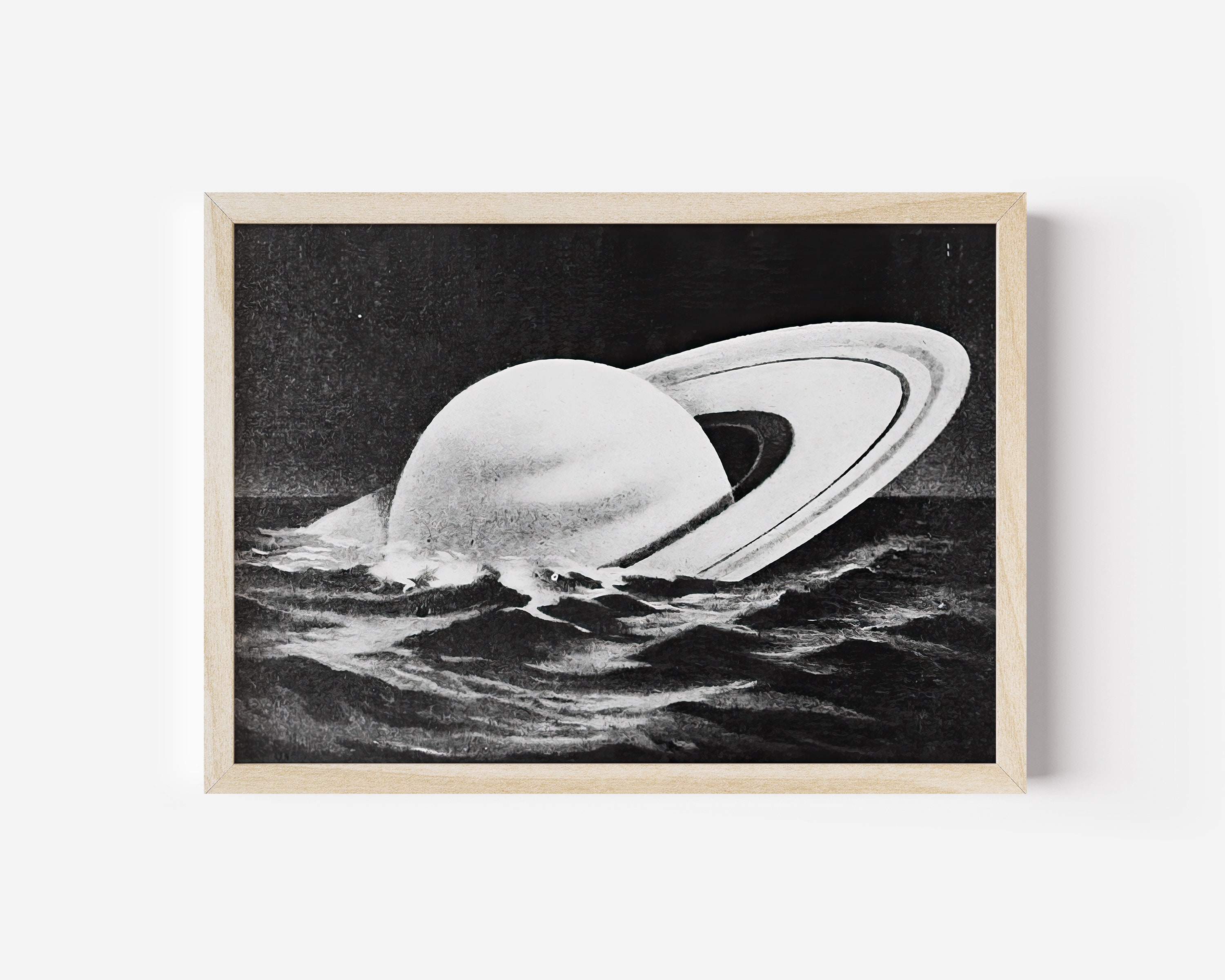 Printable Saturn Art Digital Download Vintage Astronomy Print Antique ...