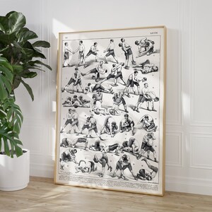 Wrestling Techniques Poster Printable | Digital Download | Wrestling ...