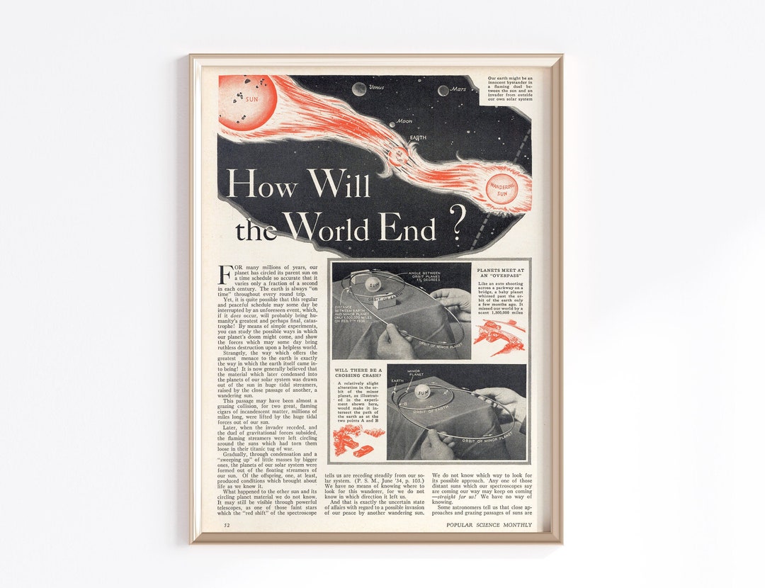 Vintage Astronomy Newspaper Printable | Digital Download | Vintage Wall ...