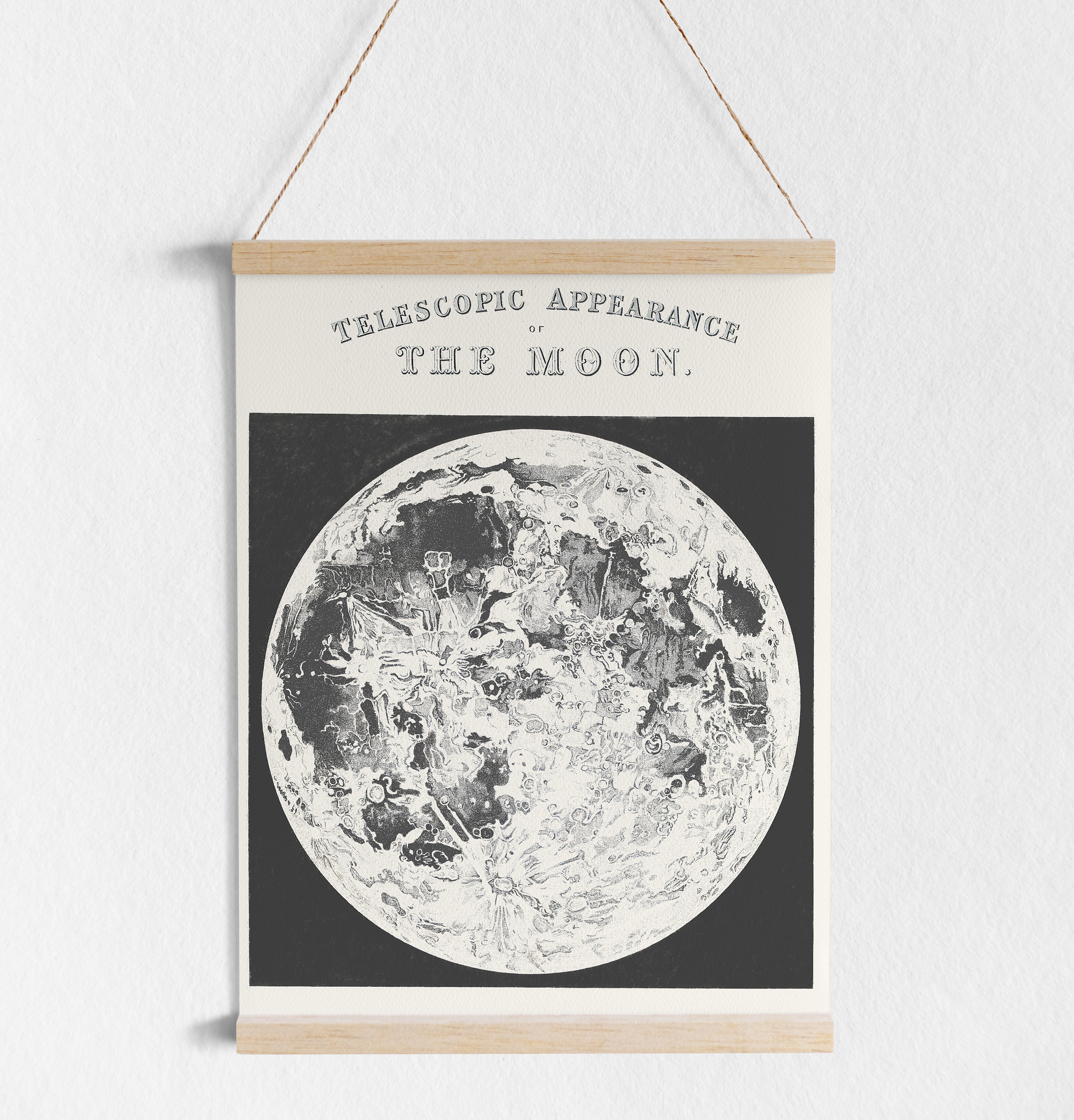The Moon Printable Wall Art Digital Download Moon Poster Antique ...