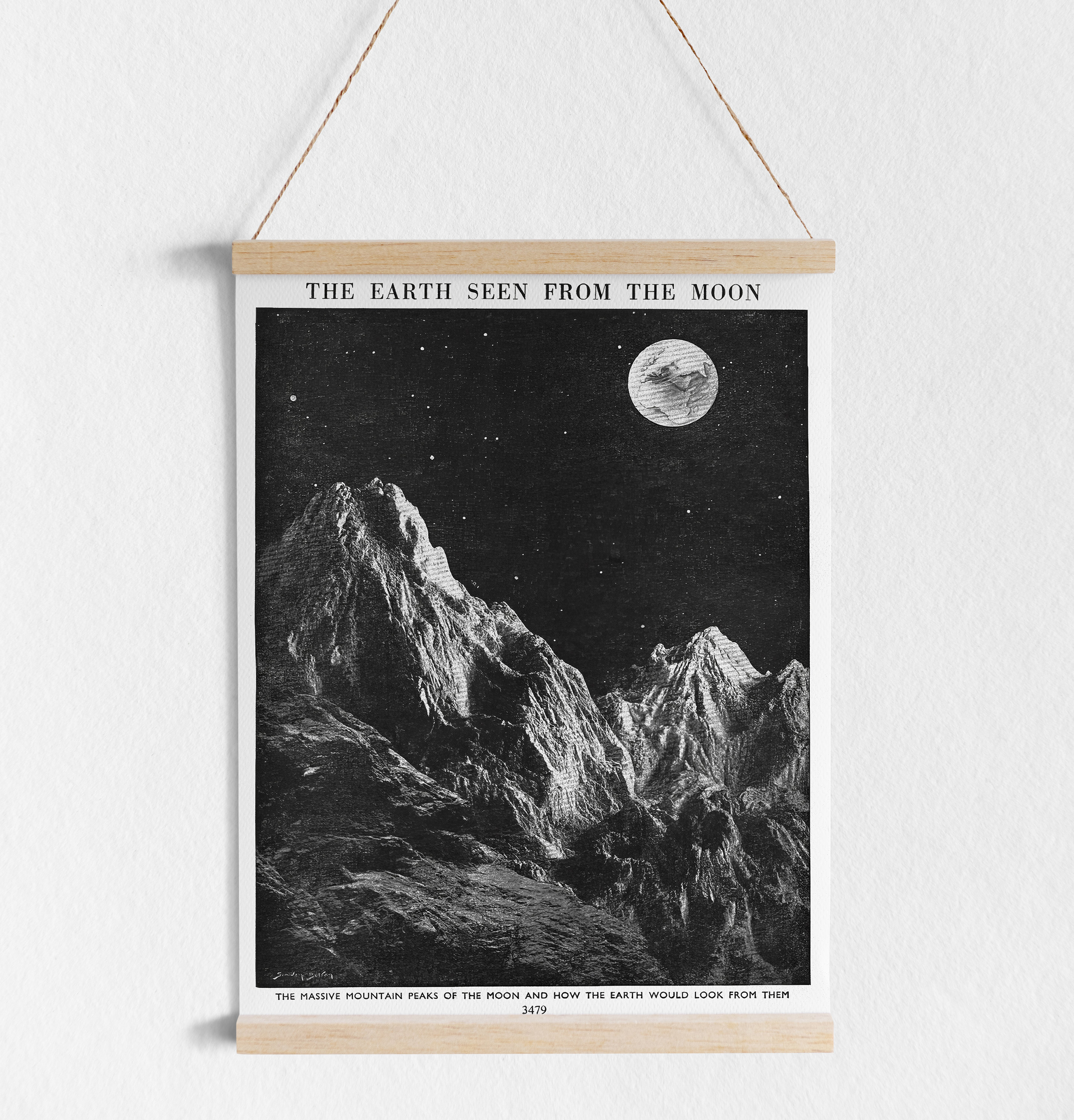 View From the Moon Printable Digital Download Vintage Moon Poster Moon ...
