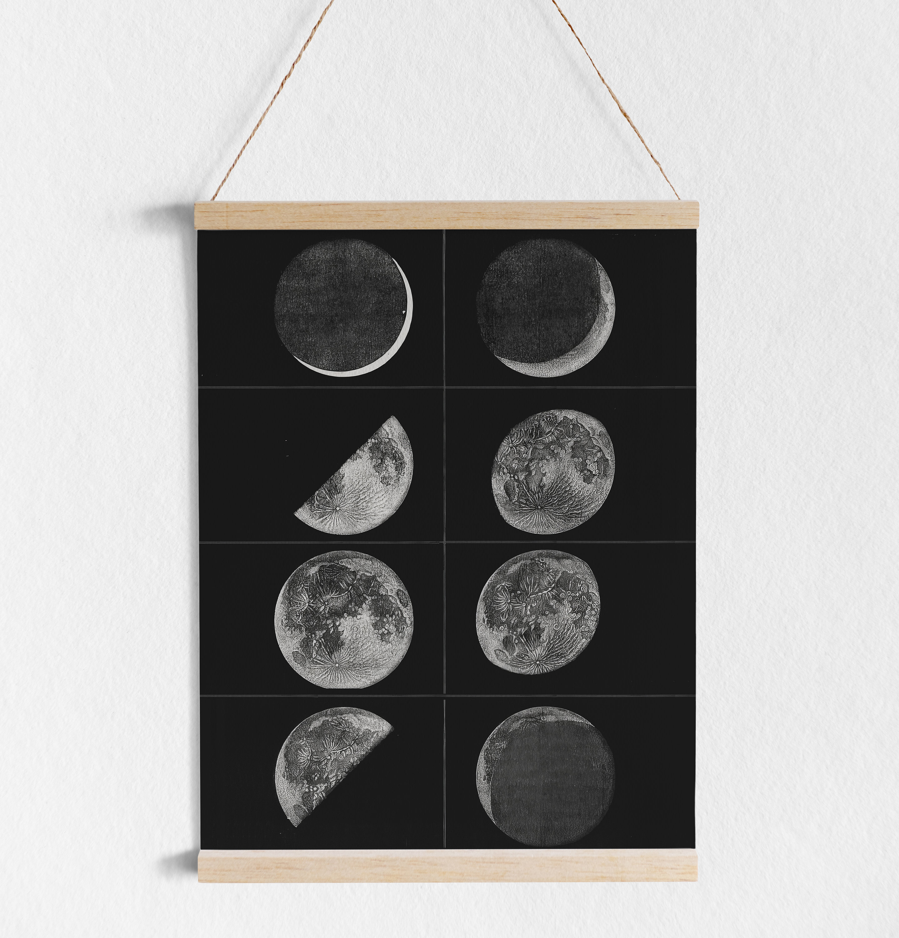 Moon Phases Printable Digital Download Moon Phases Print Astronomy ...