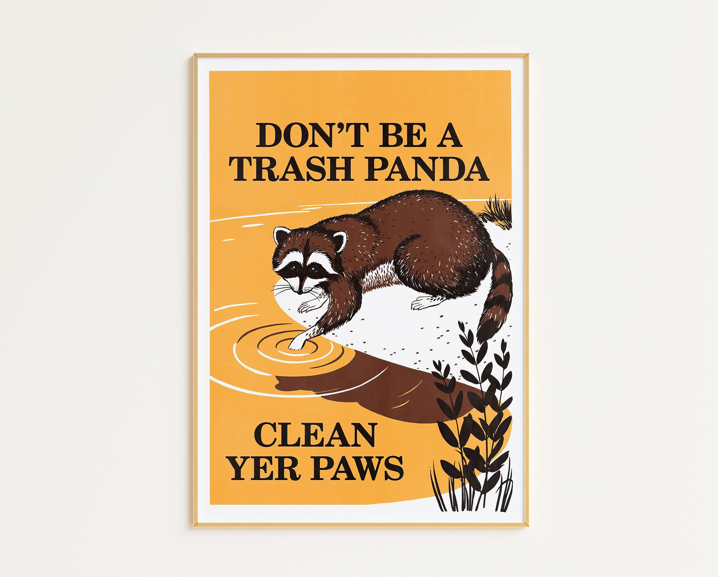 Wash Your Paws Printable Art Digital Download Funny Bathroom Poster ...