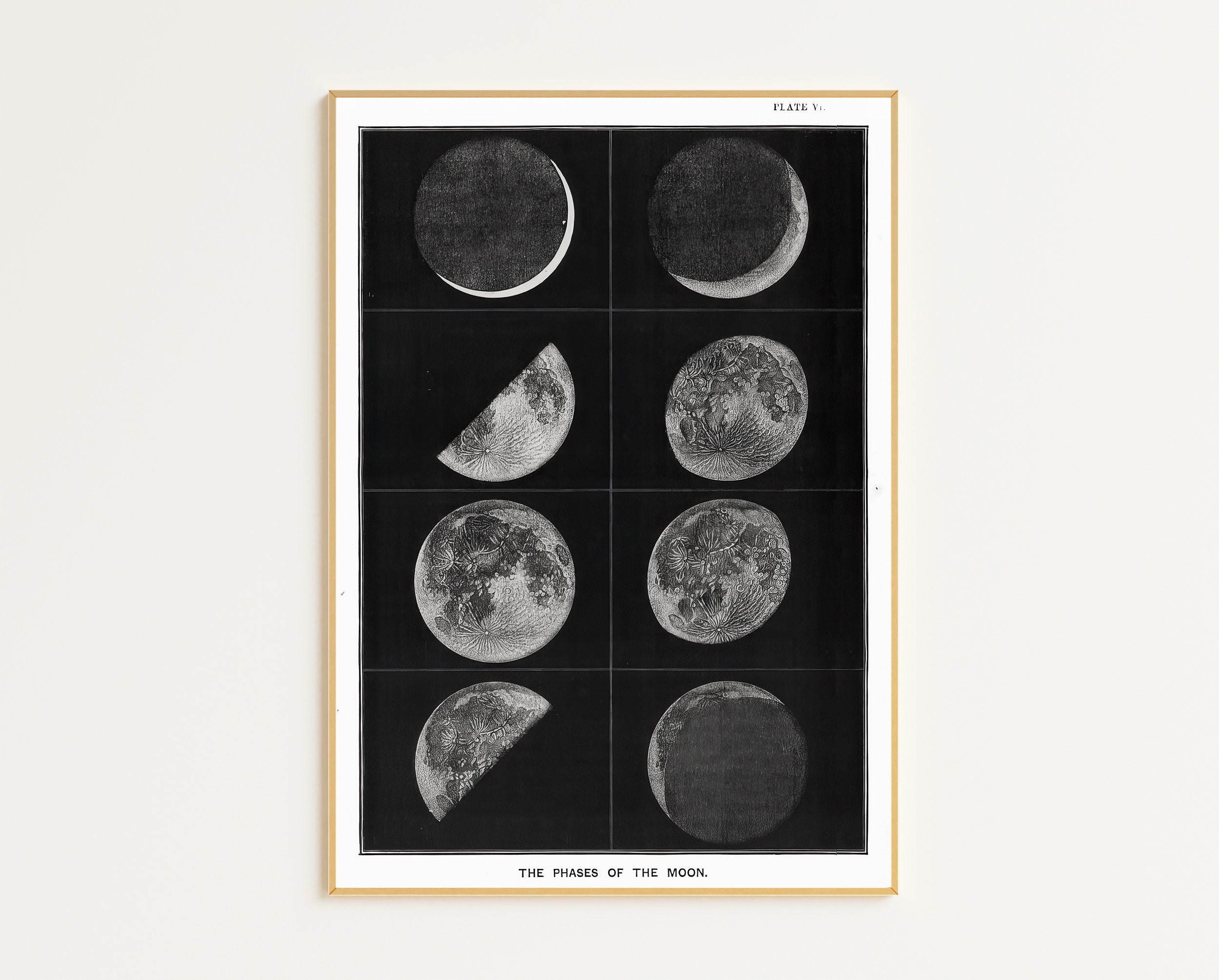 Printable Moon Phases Print | Digital Download | Moon Phase Poster ...