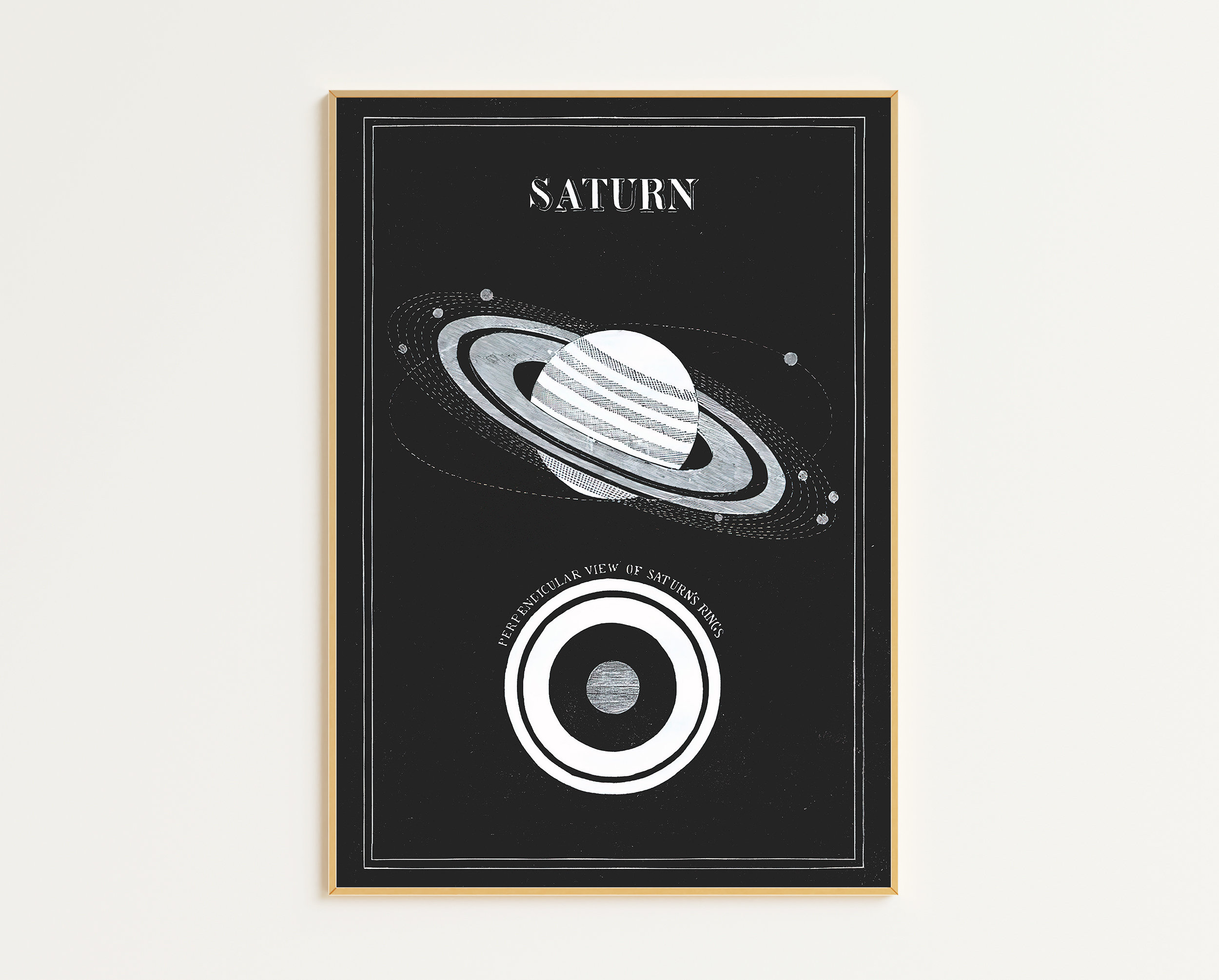 Printable Saturn Wall Art Digital Download Space Poster - Etsy
