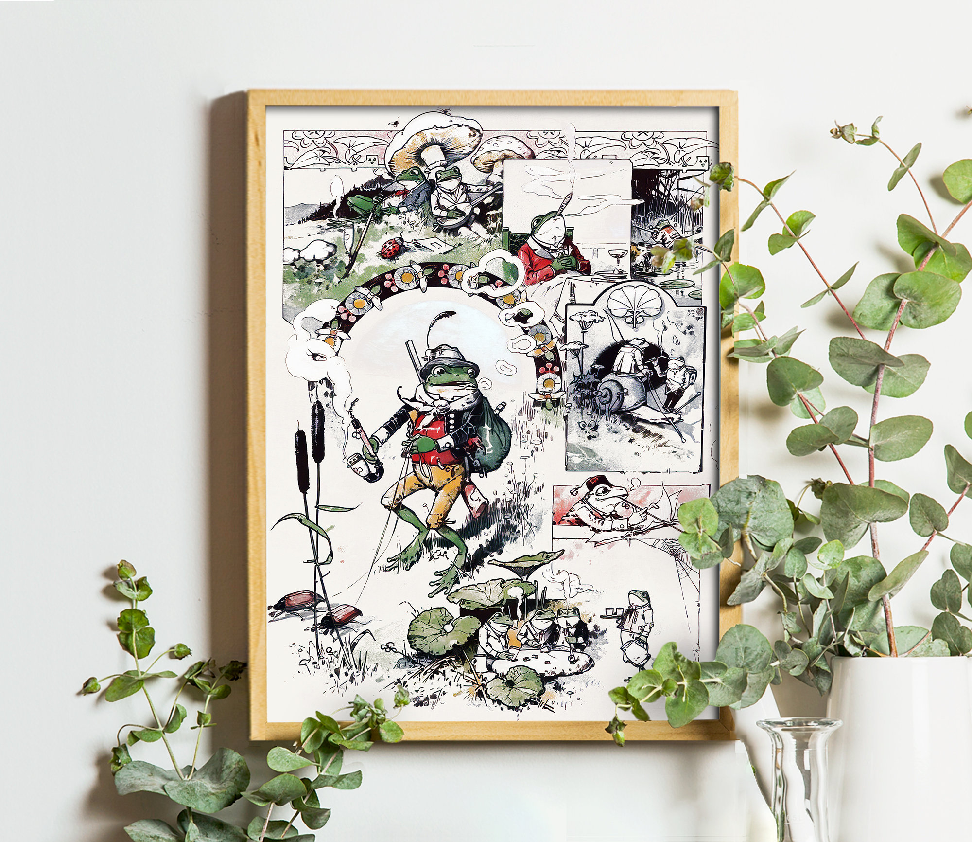 Printable Vintage Frog Poster Digital Download Funny Frog Poster ...