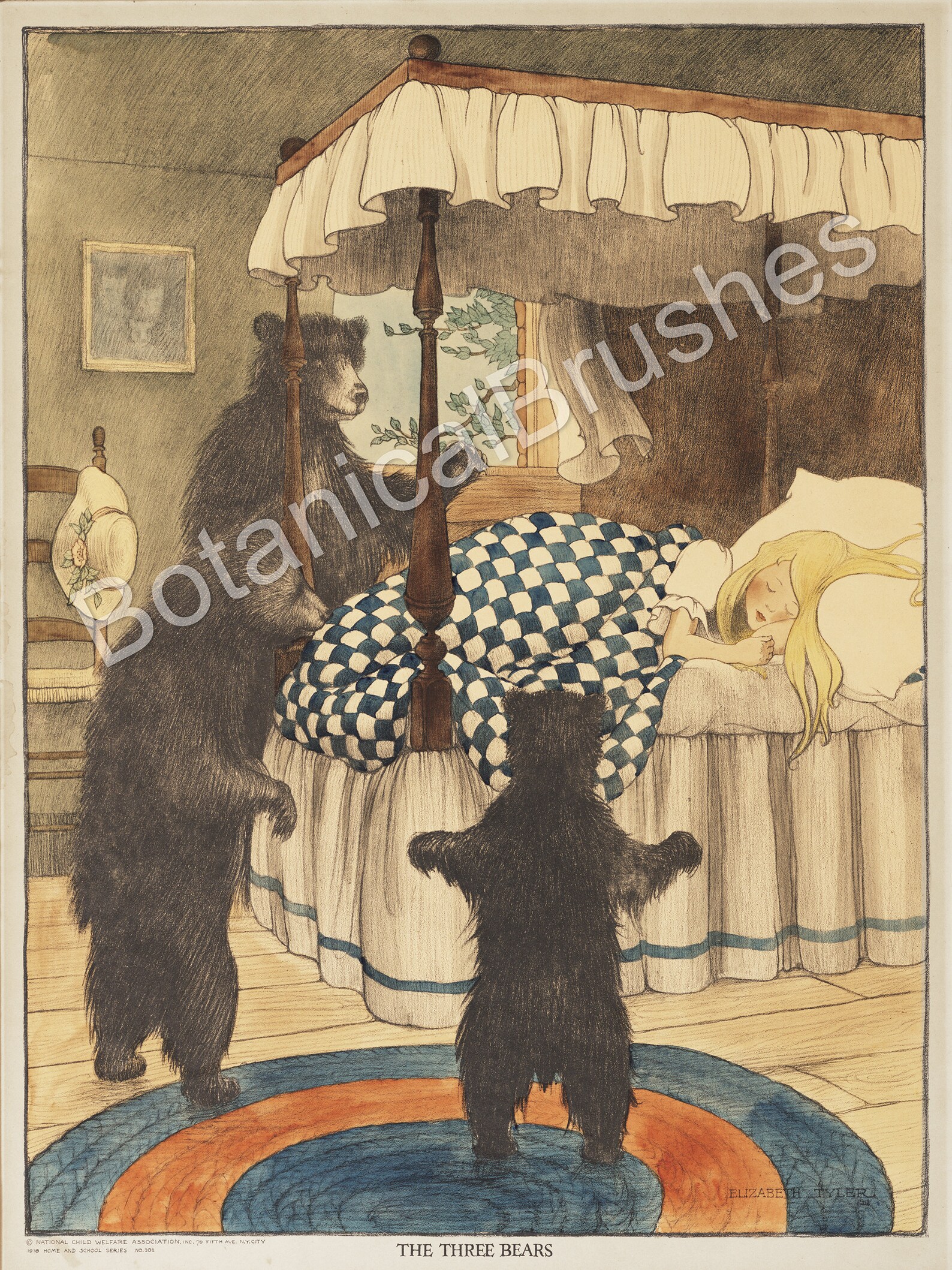 Printable Goldilocks Nursery Poster | Vintage Wall Art | Nursery Wall ...