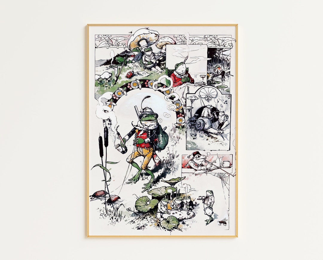 Printable Vintage Frog Poster | Digital Download | Funny Frog Poster ...