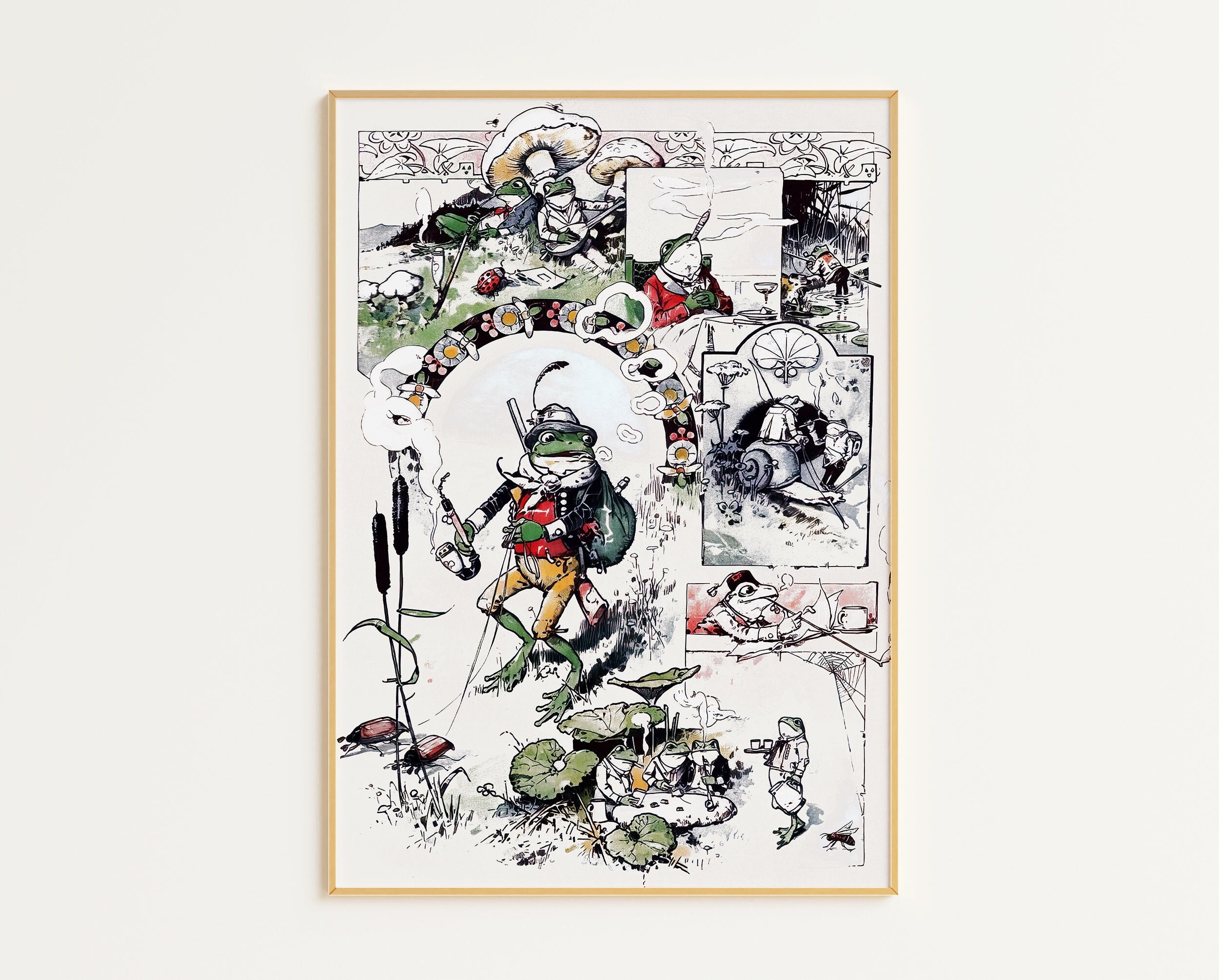Printable Vintage Frog Poster Digital Download Funny Frog Poster ...