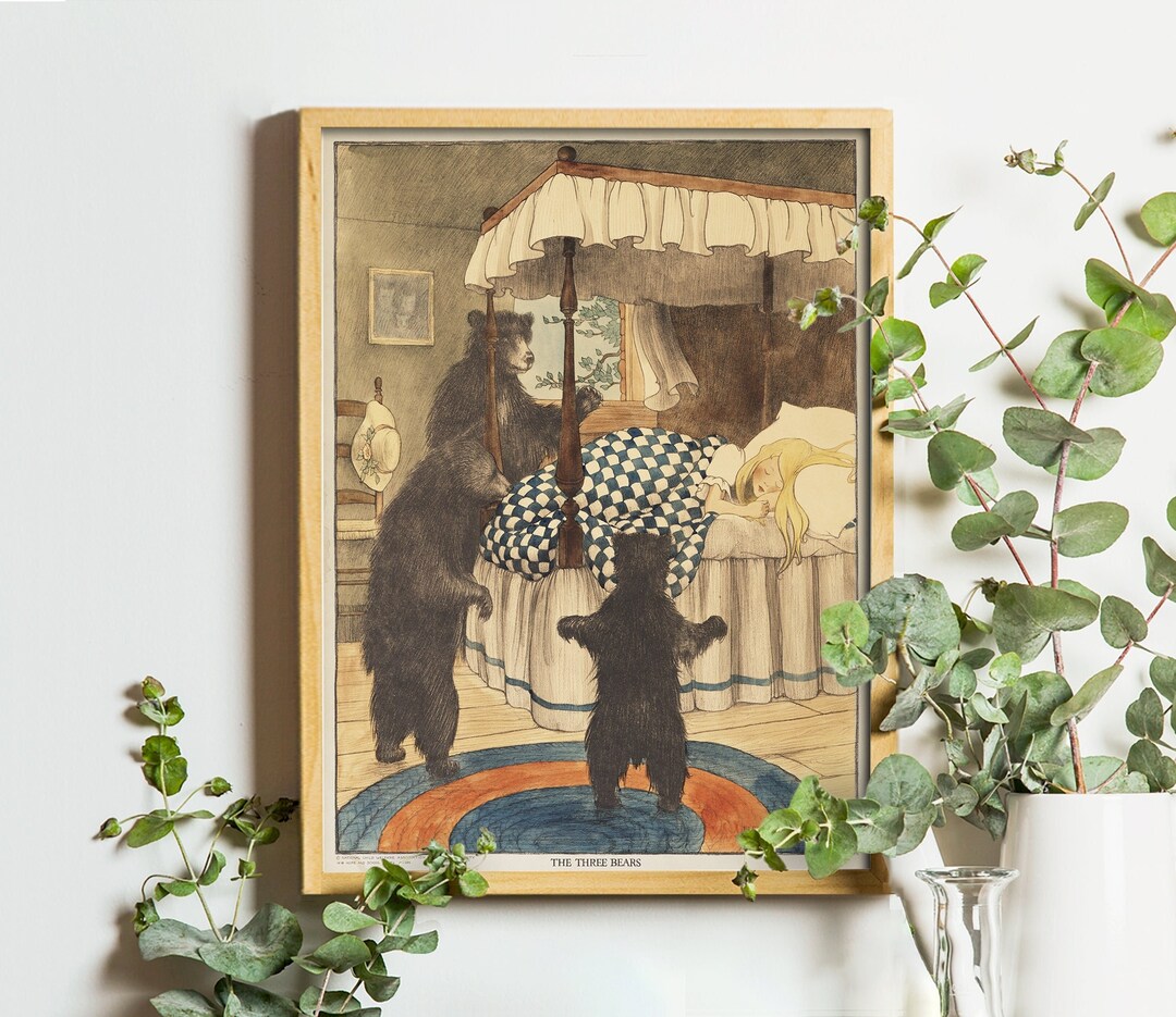 Printable Goldilocks Nursery Poster | Vintage Wall Art | Nursery Wall ...