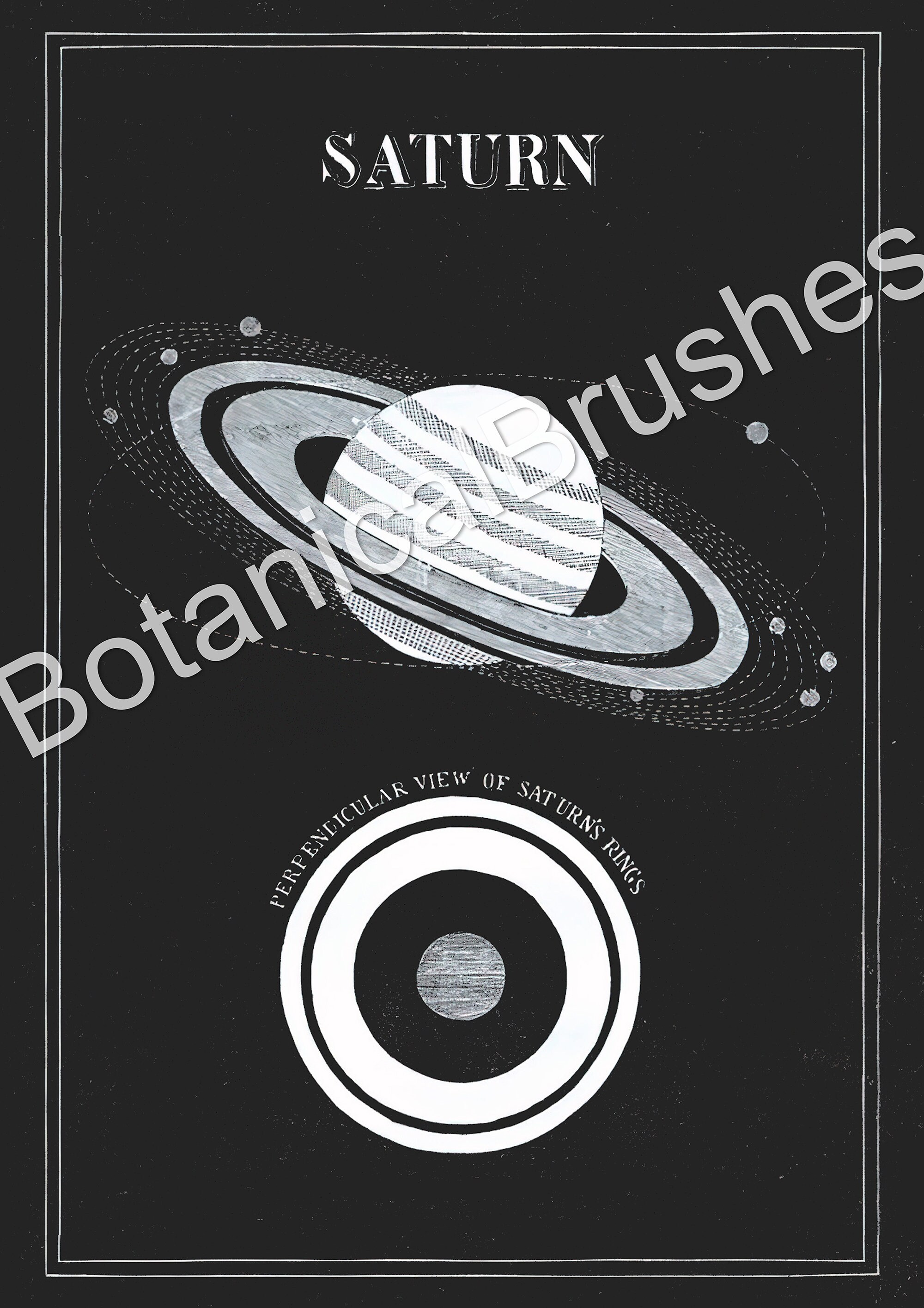 Printable Saturn Wall Art Digital Download Space Poster - Etsy