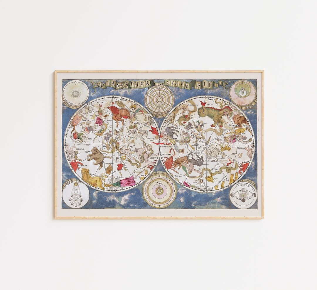 Vintage Astrology Poster | Digital Download | Constellation Print ...