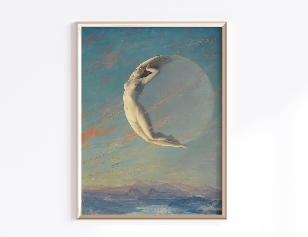 Goddess of the Moon Printable Wall Art | Digital Download | Moon Witch ...