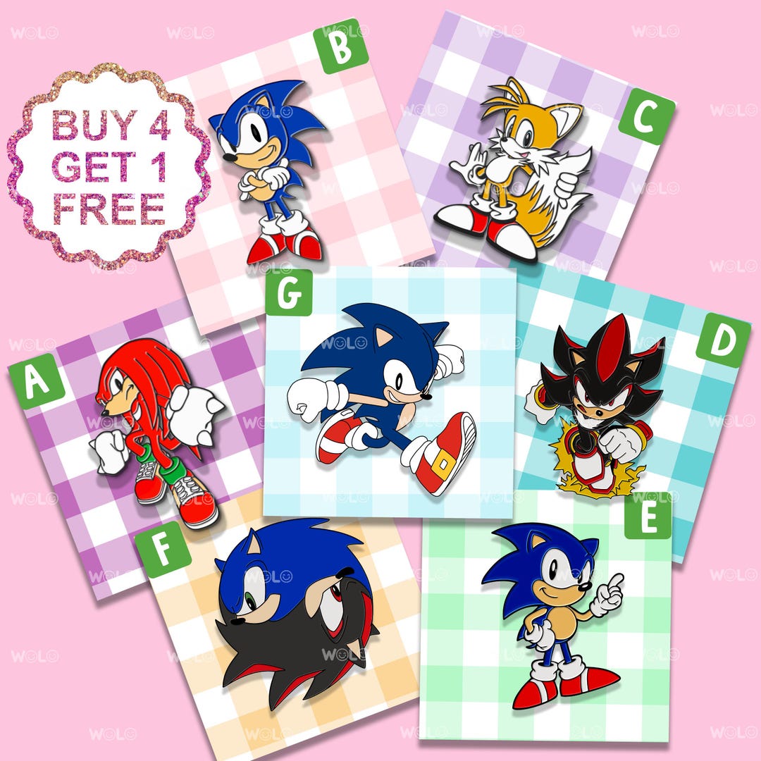Shadow Hedgehog Game Badge Pins Supersonic Game Gift Set Chibi Pins ...