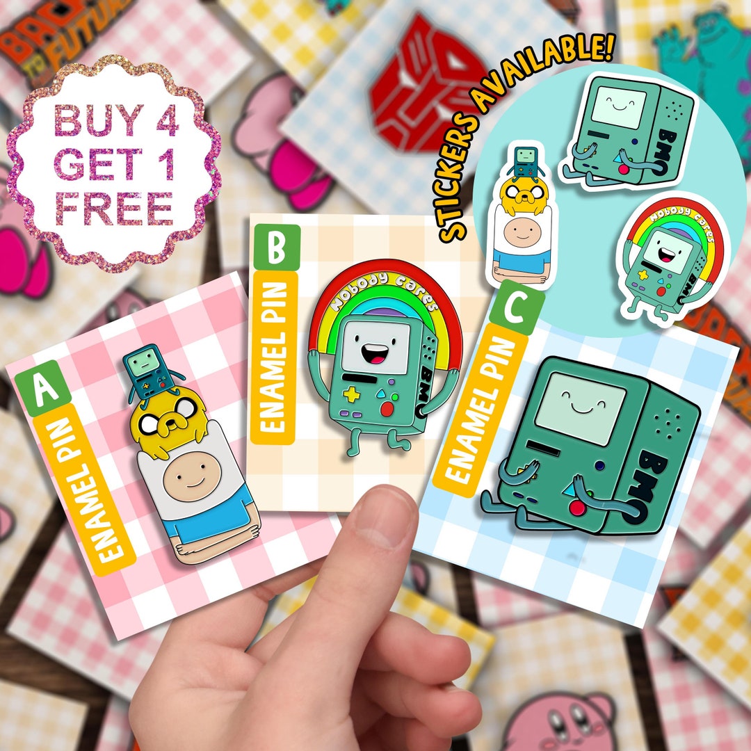 Finn the Human Bmo Kawaii Enamel Pin Gift Set Anime Meme Gift Cute ...