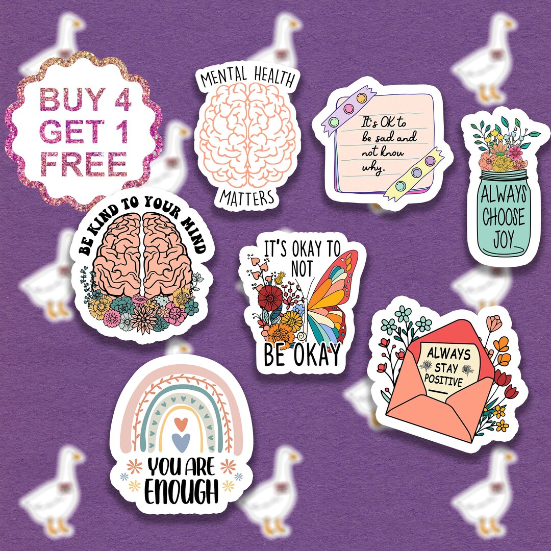 Semicolon Awareness Sticker Health Stickers Mental Health Affirmation ...