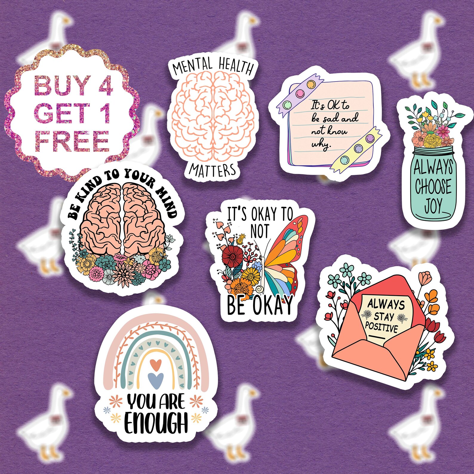 Semicolon Awareness Sticker Health Stickers Mental Health Affirmation ...