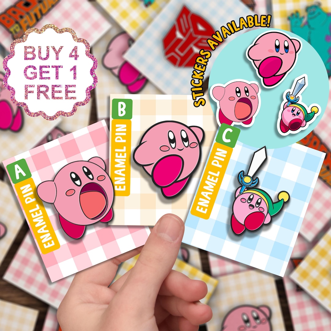 Kirby Zelda Enamel Pins Gift Set Kirby Gifts Enamel Pin Set Funny ...