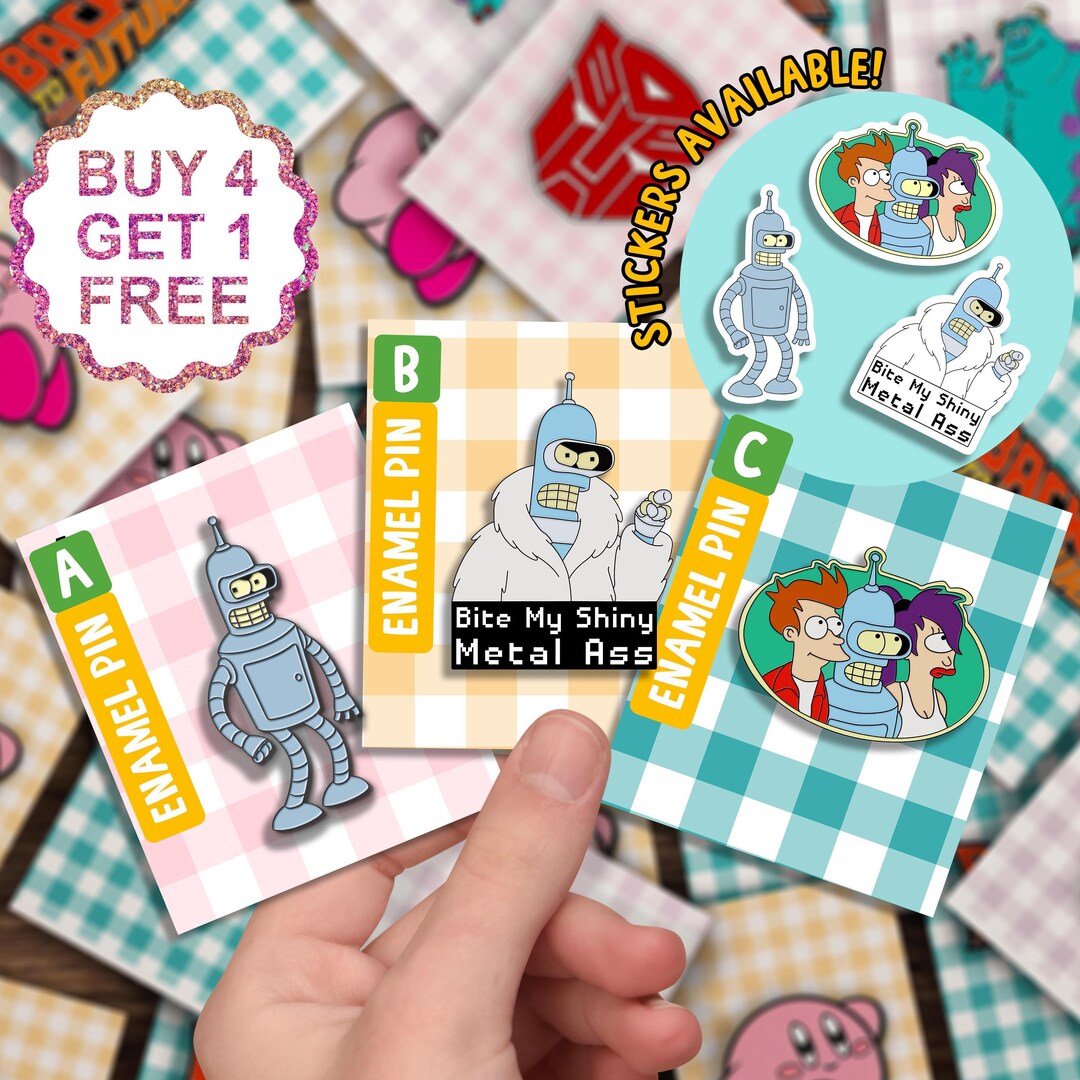 Bender Meme Enamel Pins Gift Set Anime Gift for Boys Backpack Pins ...