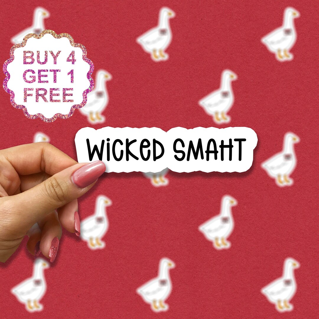 Wicked Smaht Sticker, Funny Oston Sticker, Wicked Smaht Laptop Decals ...