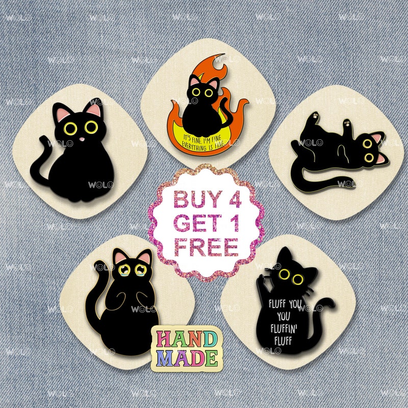 Pin Cat Enamel - Etsy