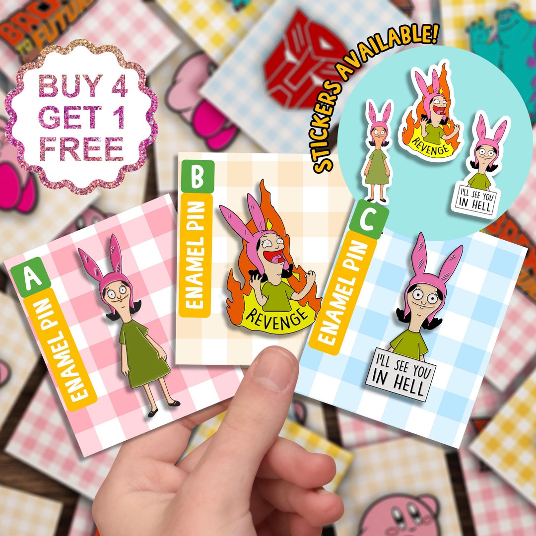 Louise Belcher Hell Collar Enamel Pins Gift Set Gift Anime Lover Funny ...